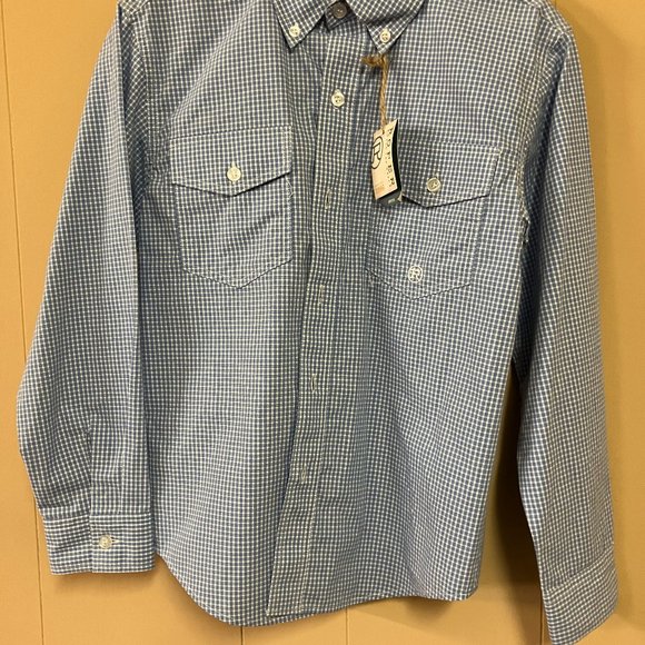 Roper | Shirts & Tops | Boys Roper Western Shirt With Blue Checks ...